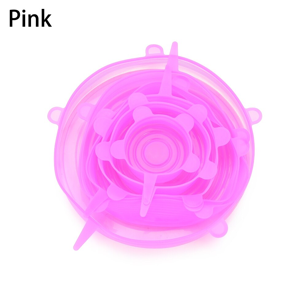 6PCS/Set 6Sizes Reusable Silicone Wrap Food Fresh ... – Vicedeal