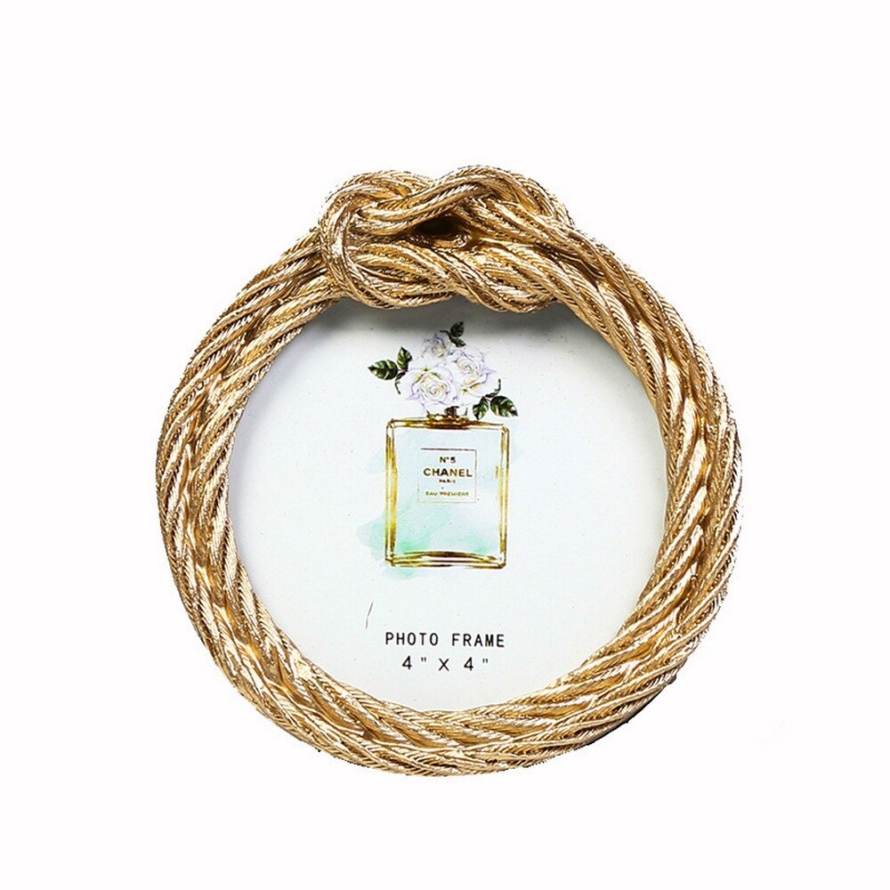 4/6 inch Photo Frame In Resin Hemp Rope European R... – Vicedeal