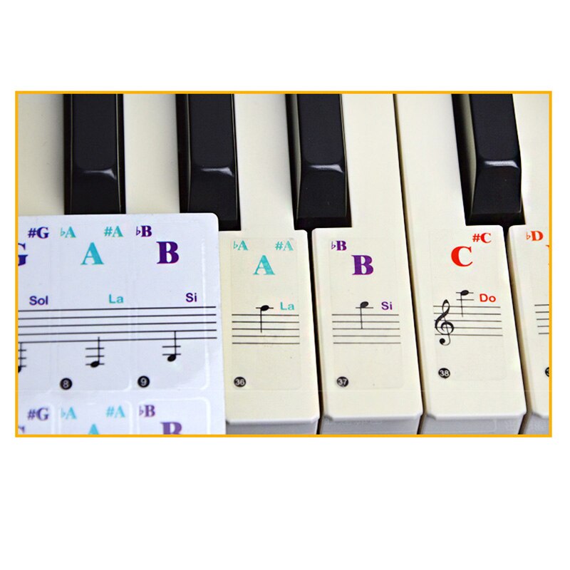 Newly Piano Stickers for Keys Colorful Transparent... – Grandado