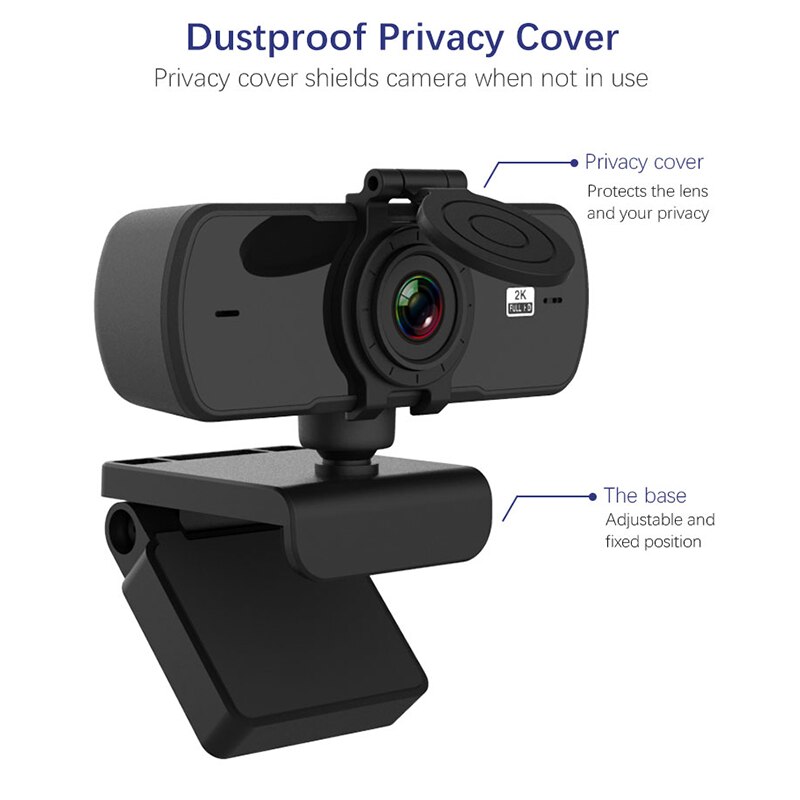 Webcam 2K Auto Focus With Microphone USB Web Cam f... – Grandado