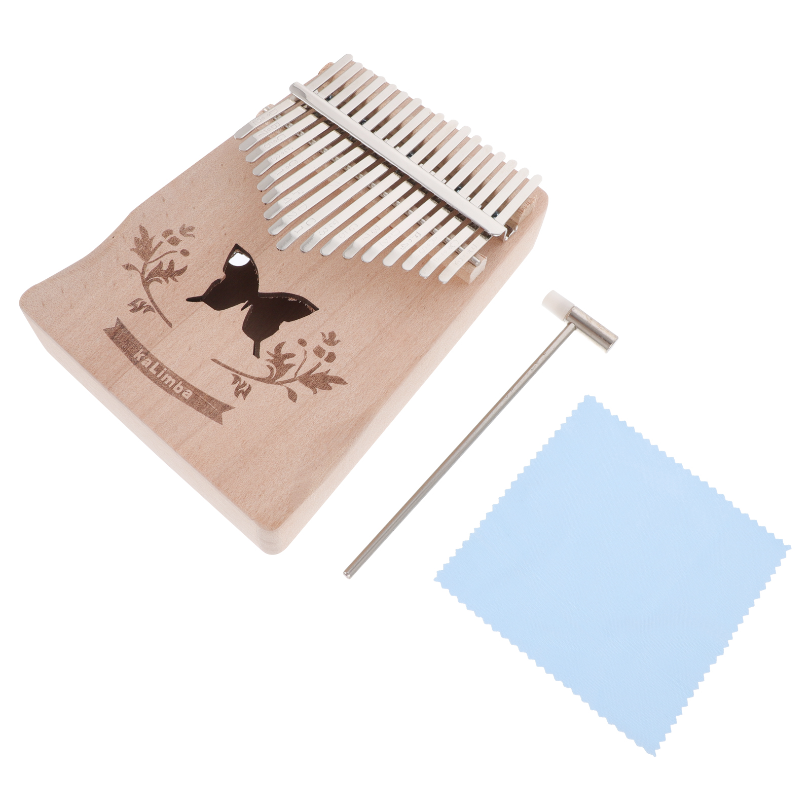 1Set Thumb Piano Wooden Square Mbira 17 Keys Mbira... – Vicedeal