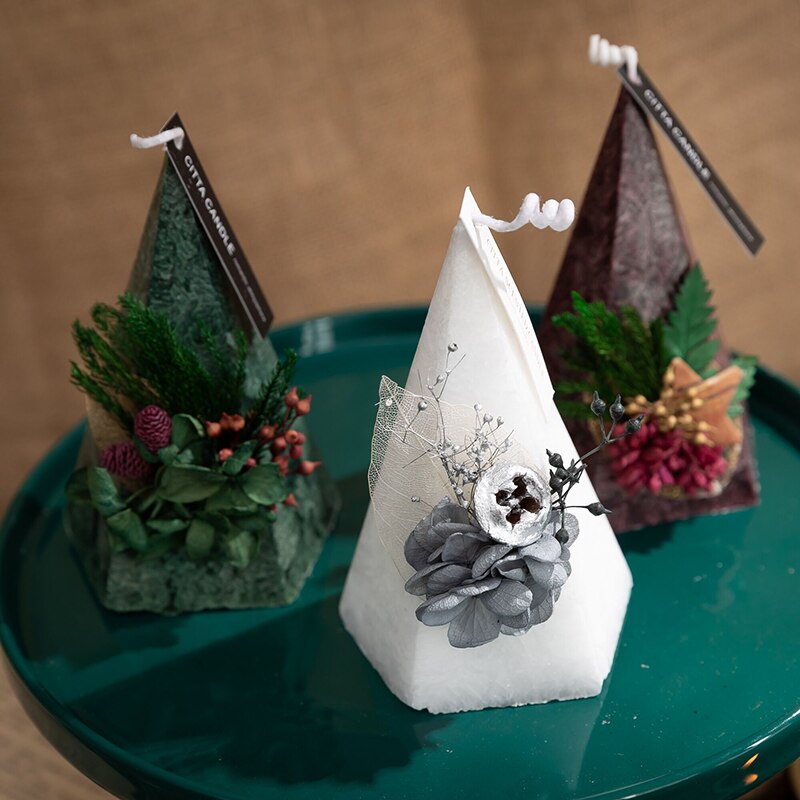 2pcs Nordic Geometric Cone Scented Pyramid Shape C... – Grandado