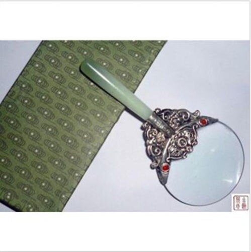 Rare Chinese Tibet silver & jade Magnifying Glass – Grandado