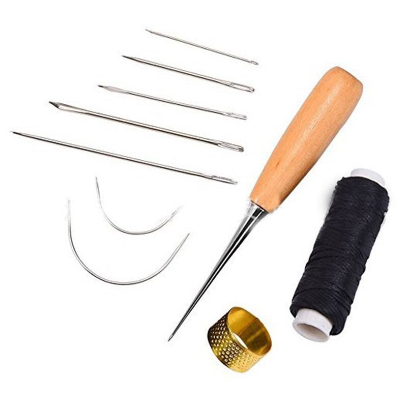 1 Set Sewing Needle Awl Shoes Bags Hole Hook DIY H... – Vicedeal