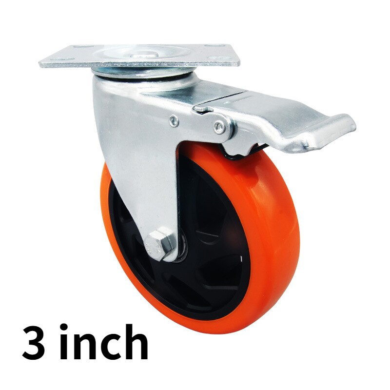 3/ 4 / 5 inch Furniture Caster Wheel w/ Brake Soft... – Grandado