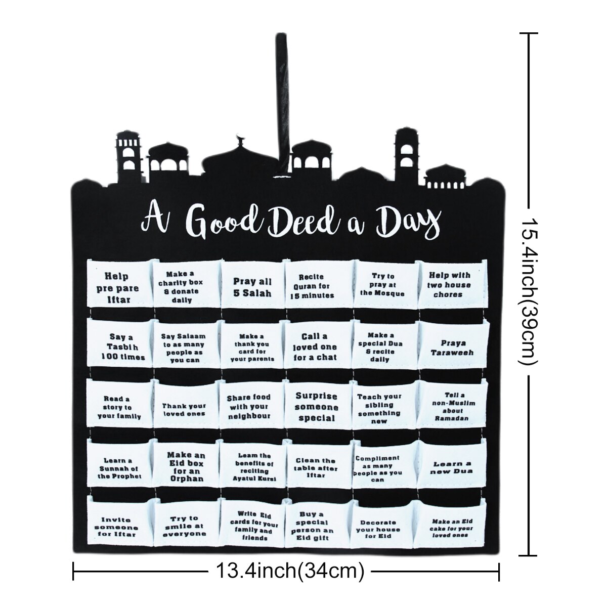 Ramadan Countdown Felt Calendar Eid Mubarak Decora... – Grandado