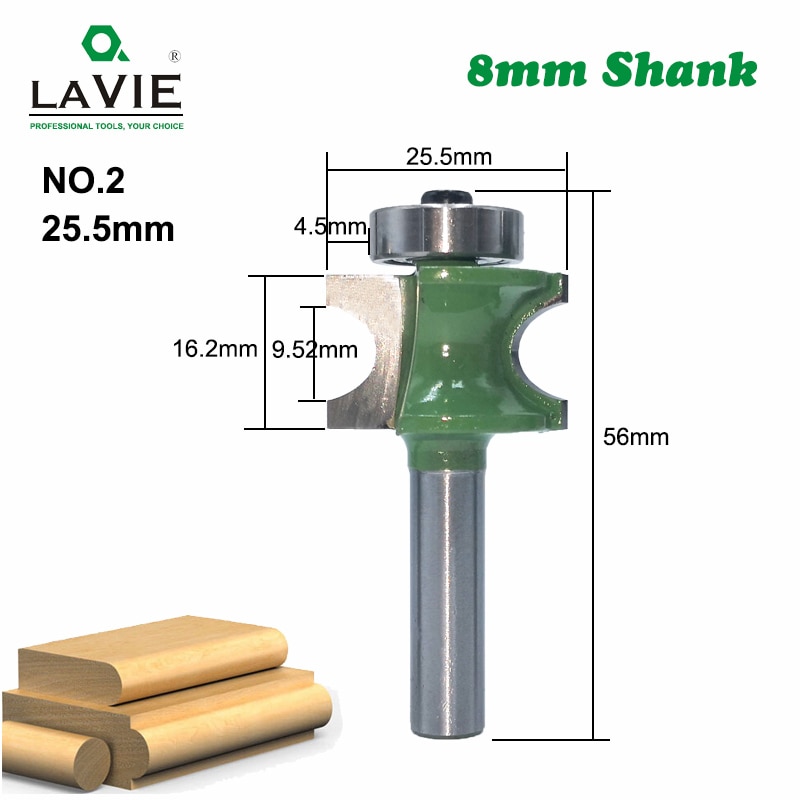 LA VIE 1 PC 8mm Schacht Bullnose Half Ronde Bit En... – Grandado