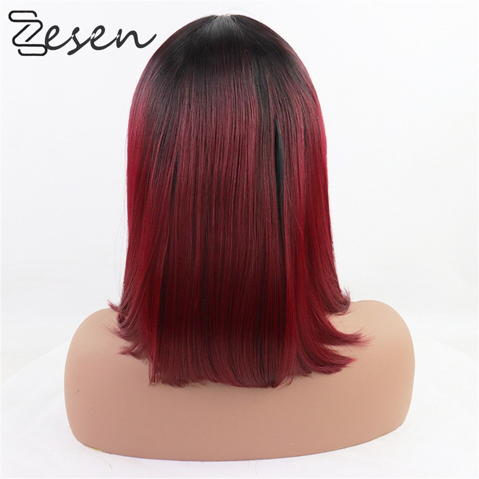 Zesenwine Rode Rechte Kant Voor Pruiken Voor Zwart... – Grandado