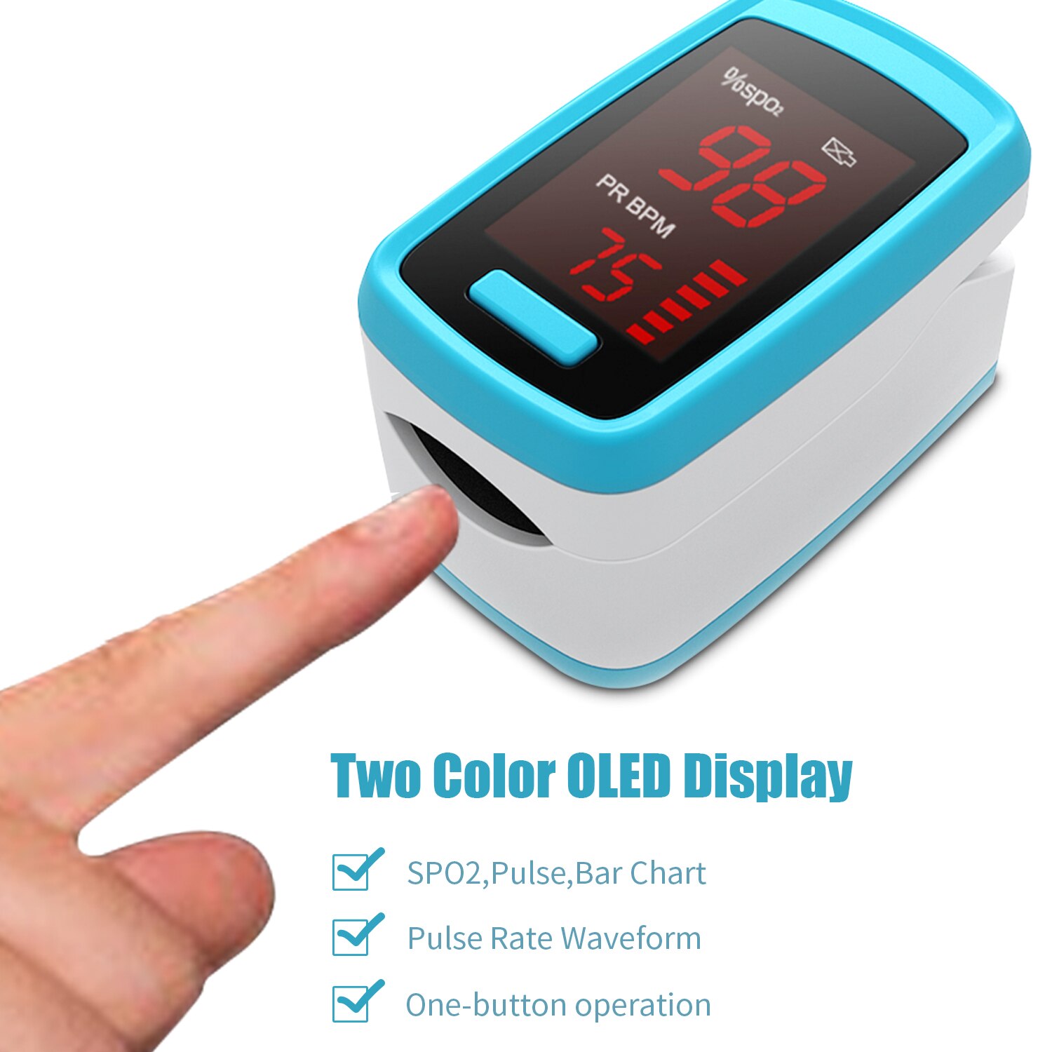 Portable Finger Oximeter Digital Fingertip Pulse O... – Grandado