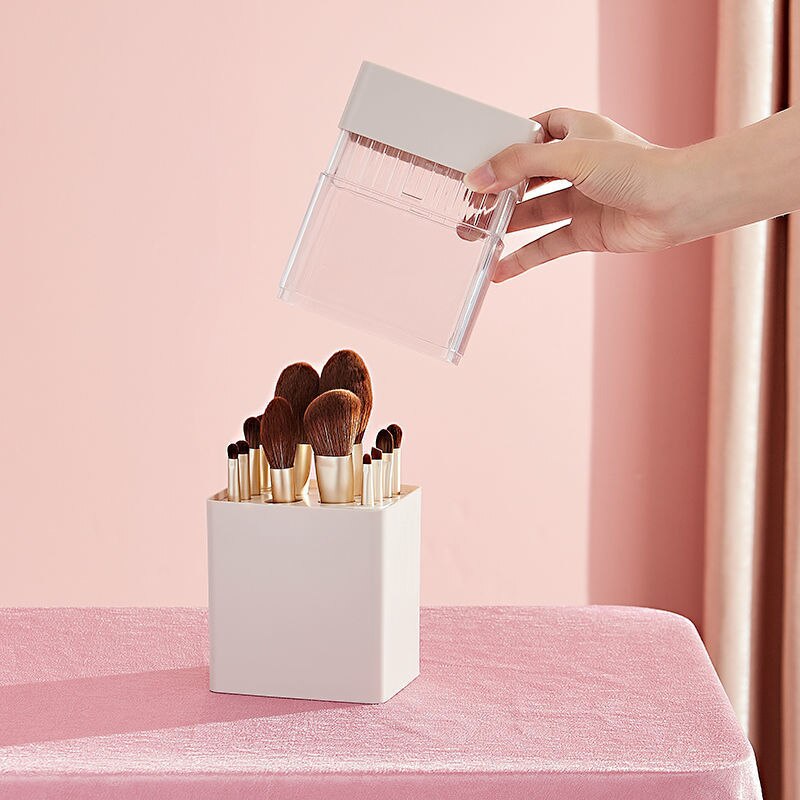 Makeup Brush Storage Box with 12 Brush Holders 2 i... – Grandado