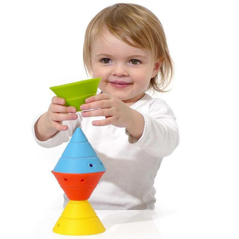 4PCS Stacking Toy Convertible Cone Shape Sorter Bu... – Vicedeal
