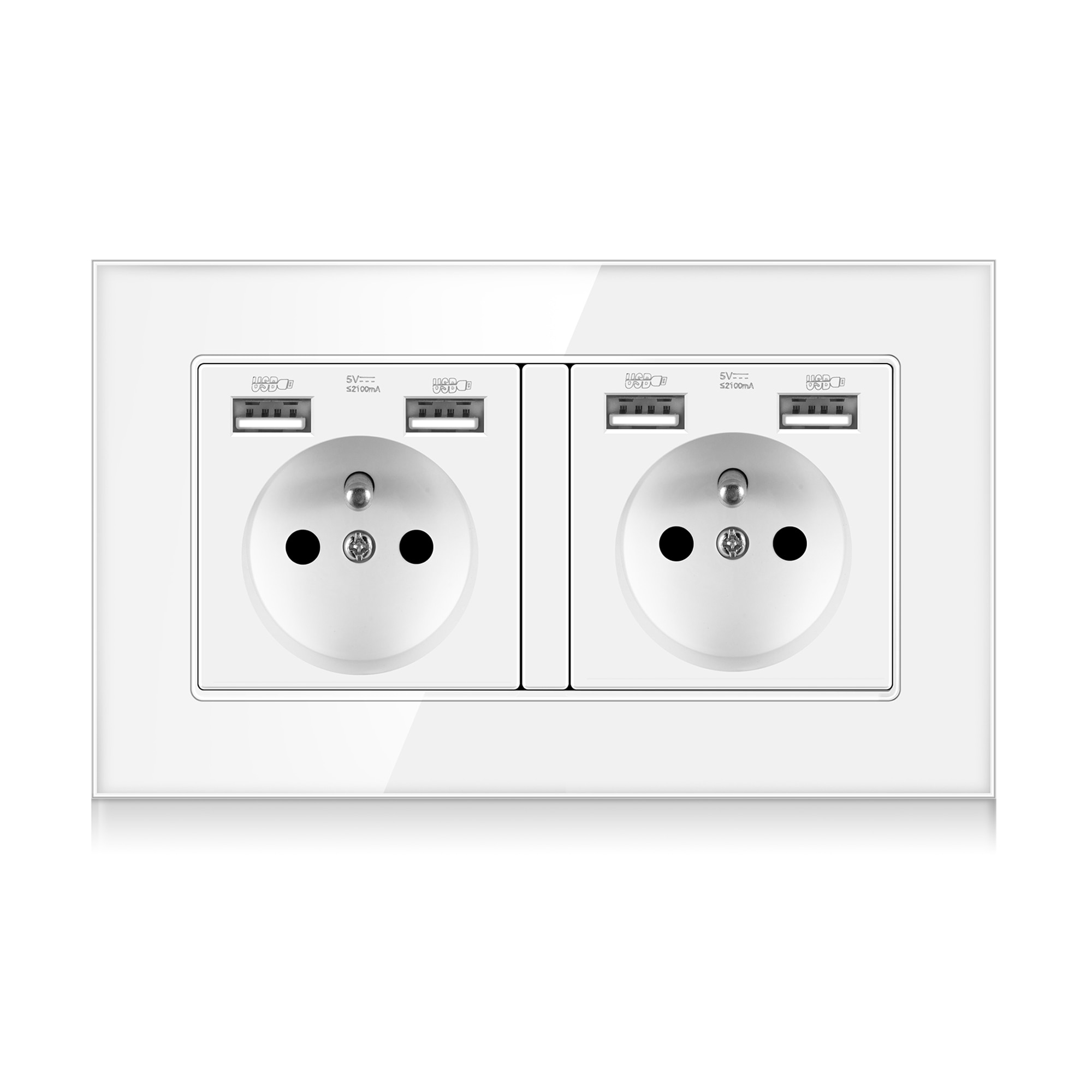 Fr standard vægstik adapterstik ,16a dobbelt usb ... – Grandado