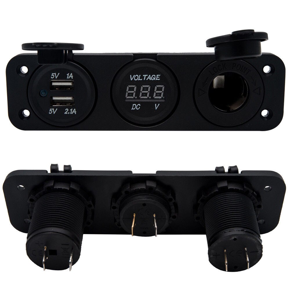 12v 120w dual usb power motorcykel båd bil cigaret... – Grandado
