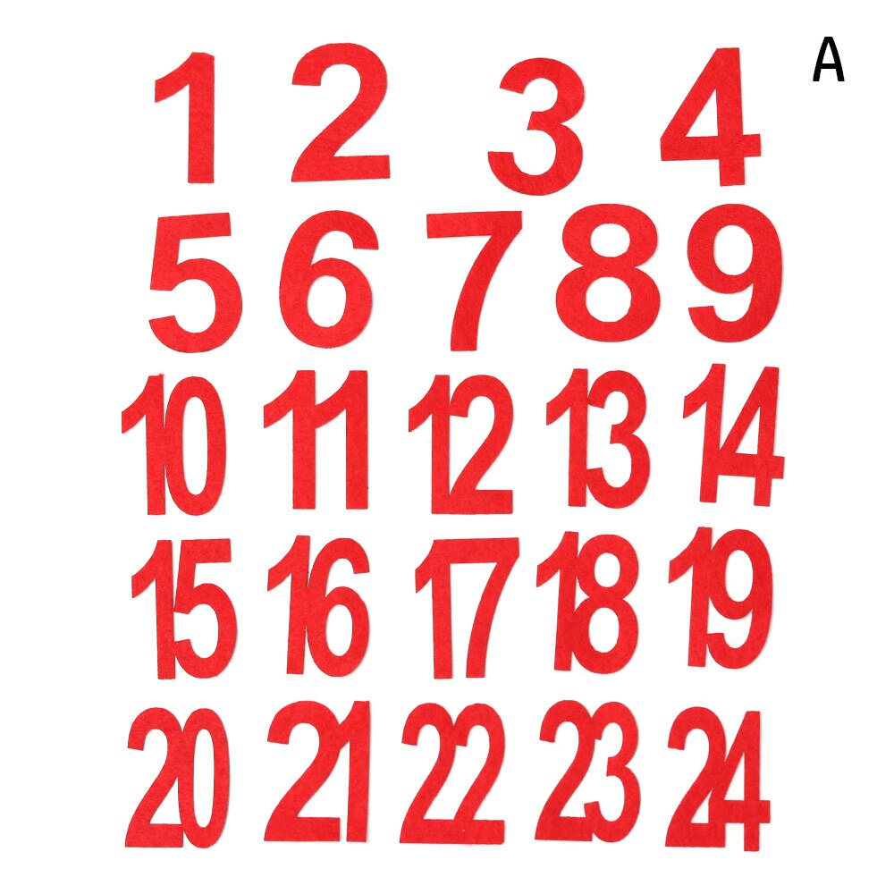 24Pcs 4 Style Merry Christmas Advent Calendar Numb... – Grandado