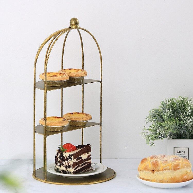 European Wrought Iron Half Bird Cage Dessert Table... – Vicedeal