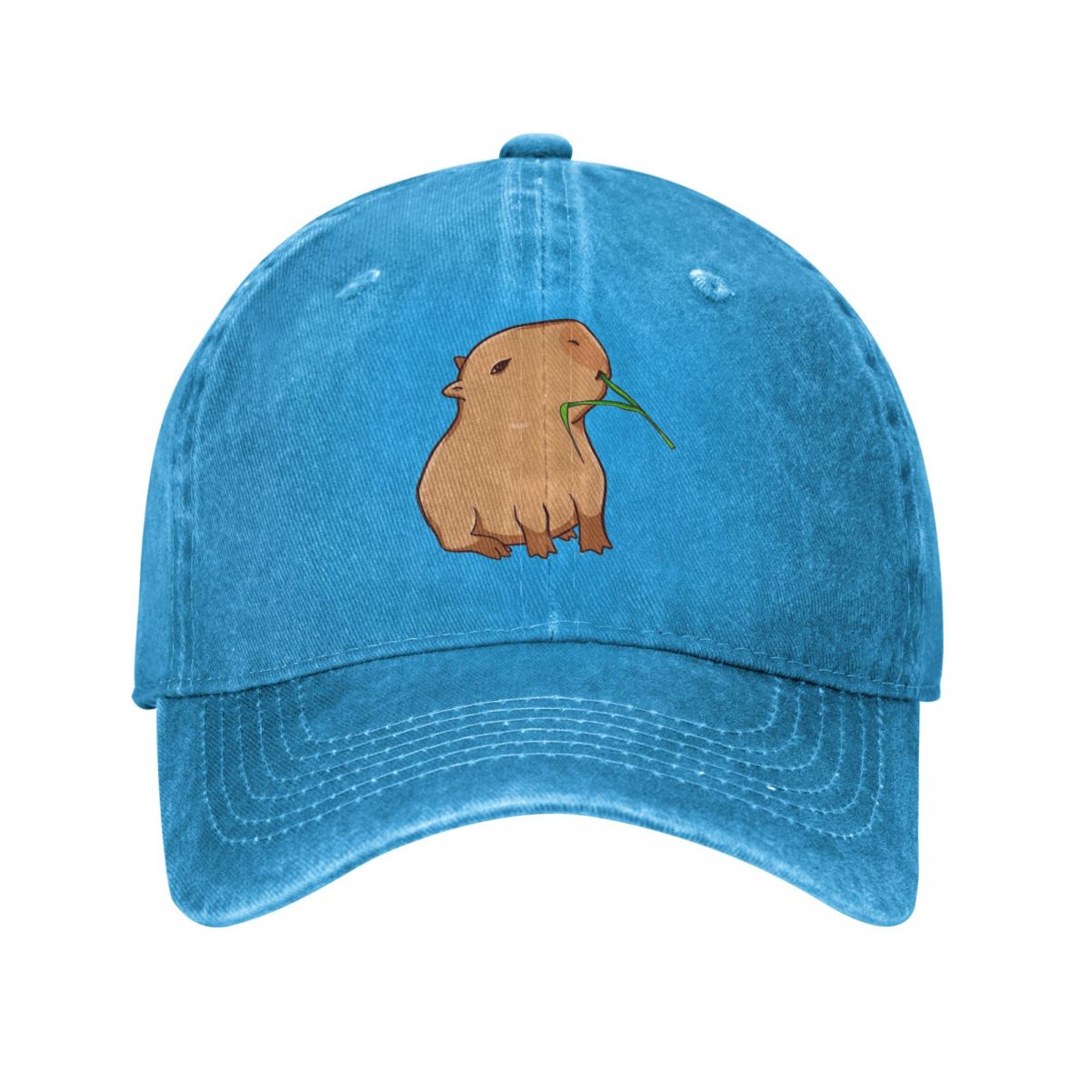 Vintage Capybara With A Leaf Eat Your Greens Baseb... – Grandado