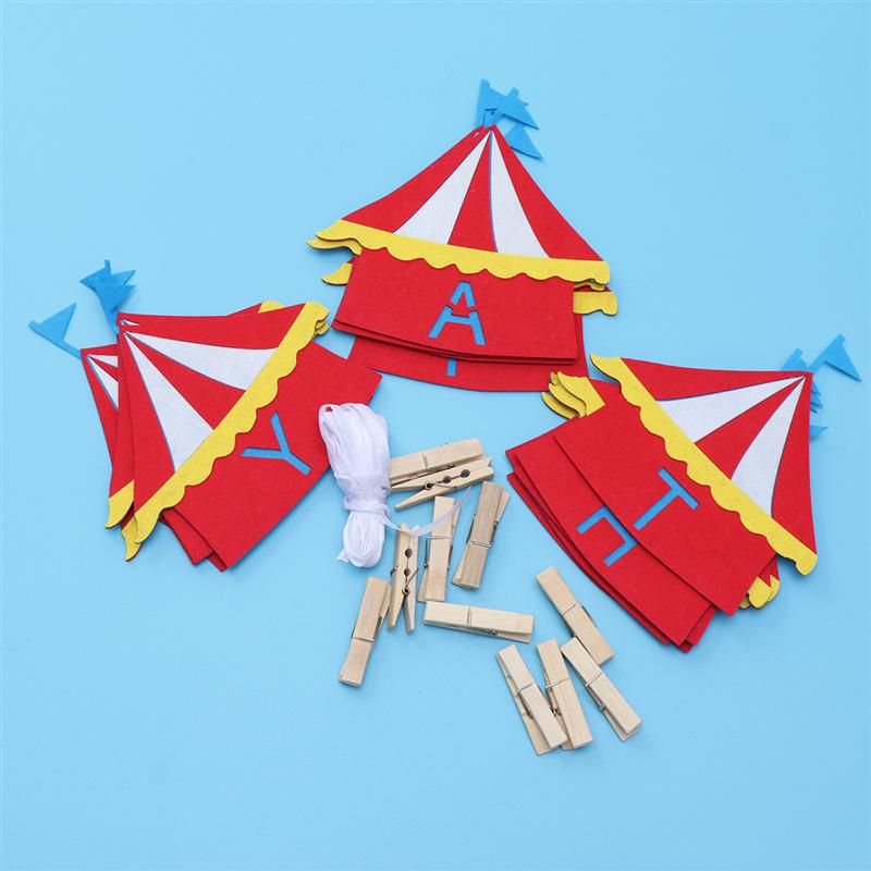 Circus Theme Bunting Banner Happy Birthday Photo B... – Grandado