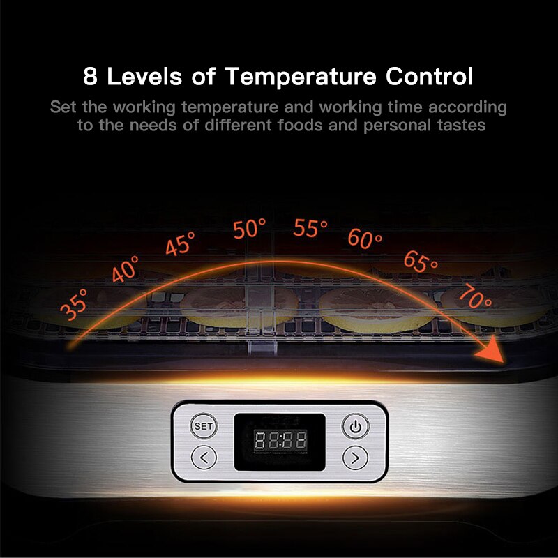 Five-layer Food Dehydrator Adjustable Temperature ... – Vicedeal