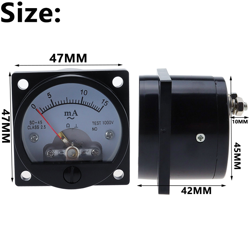 SO-45 AC mA Ammeter Pointer Analog Circular Marine... – Vicedeal