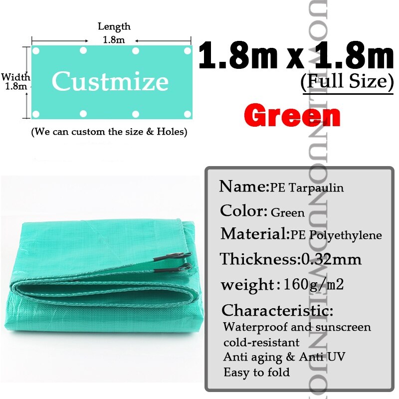 0.32mm Thick Green PE Tarpaulin Rainproof Cloth Ou... – Vicedeal