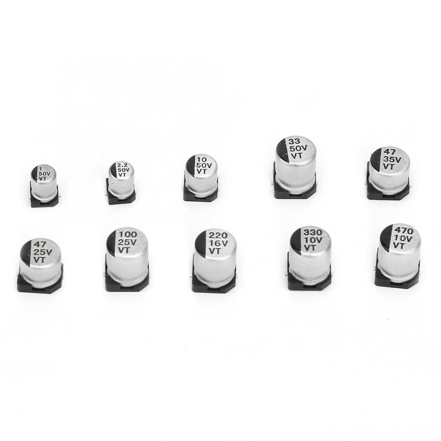 200pcs 10-50V SMD Electrolytic Capacitors Set 1uF ... – Grandado