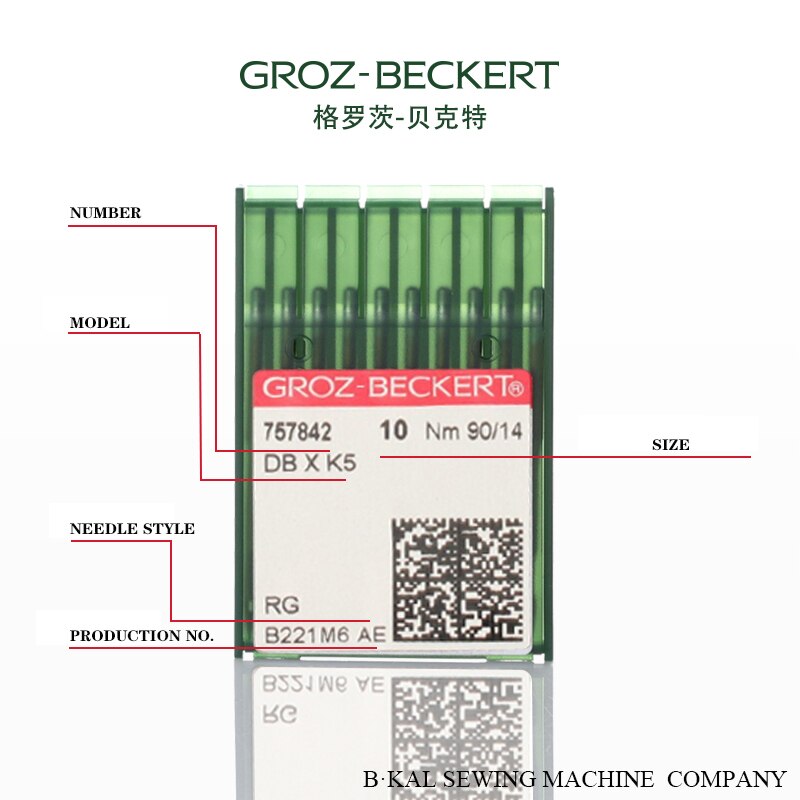 Groz beckert dbxk5 agulha de bordado, máquina de c... – Grandado