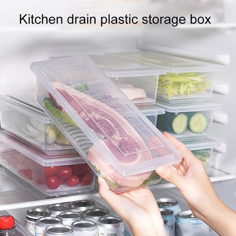 Refrigerator Organizer Trays Kitchen Drainer Stora... – Vicedeal