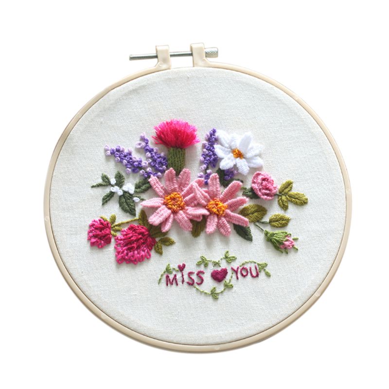 3D European Flowers DIY Embroidery Kit Handmade Cr... – Grandado