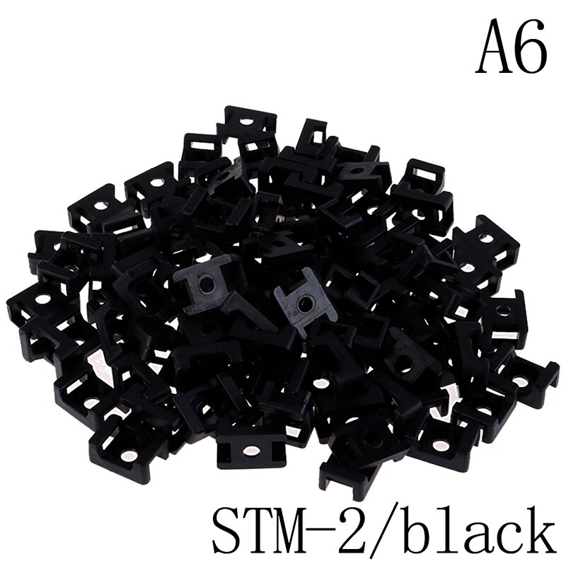 100pcs White Black Cable Tie Mount Wire Buddle Sad... – Vicedeal
