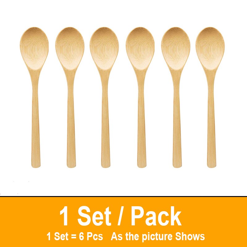 6/12/18/24 Pcs/lot Spoon Set Reusable Natural Bamb... – Vicedeal