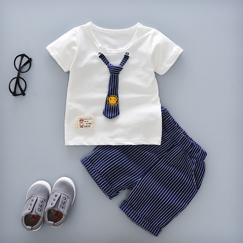 Summer Boys Clothes Set Fashionable Kids Clothes S... – Grandado