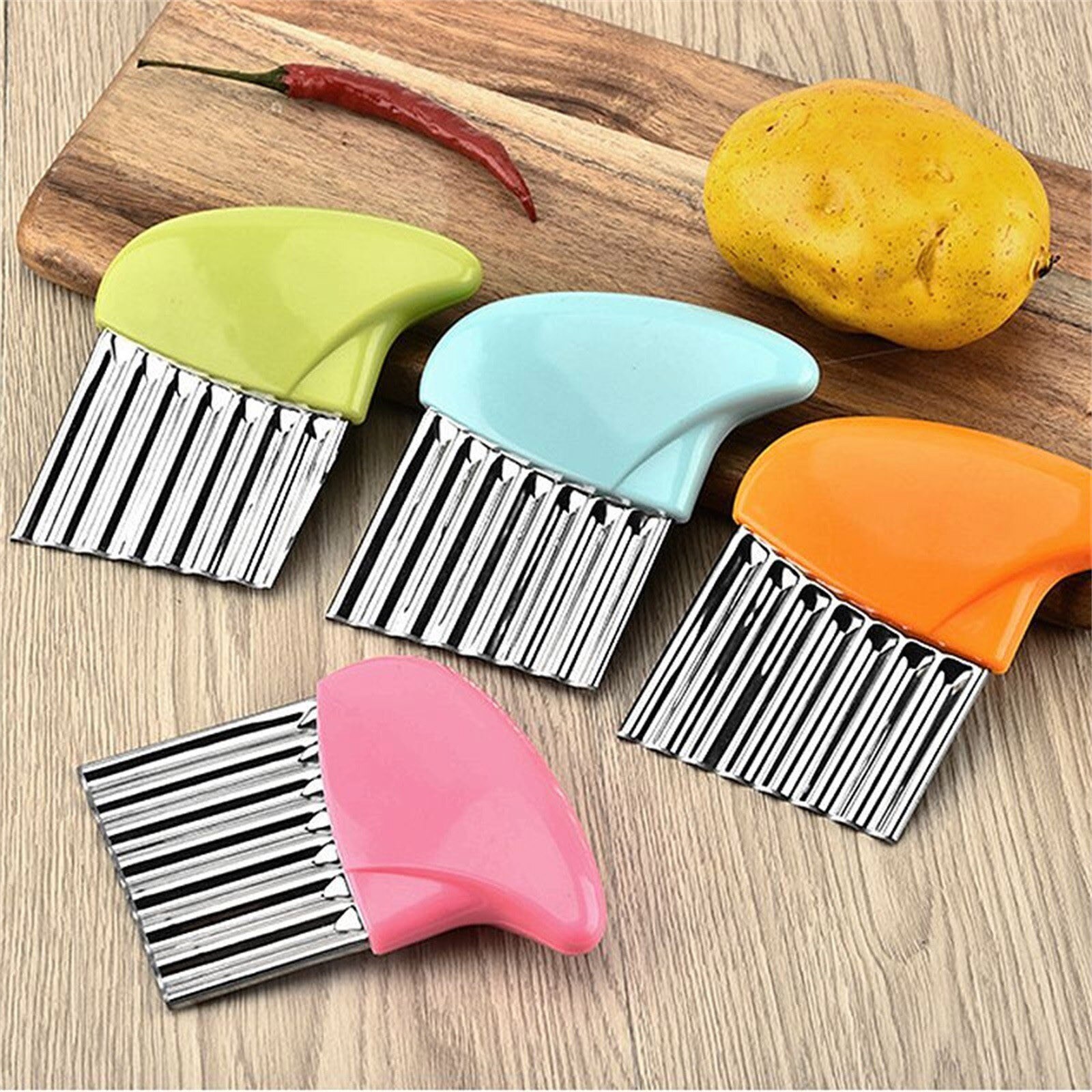 Wave Onion Potato Slices Wrinkled French Fries Sal... – Vicedeal