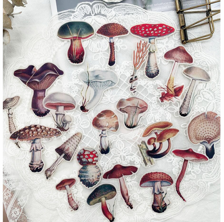 29Pcs Vintage Paddestoel Stickers Reizen Bullet Jo... – Grandado