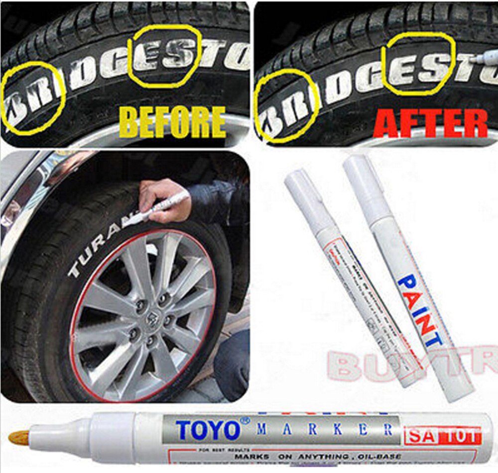 1PC Permanent Marker Weiß Öl-Tinte Mark Stifte Sch... – Vicedeal