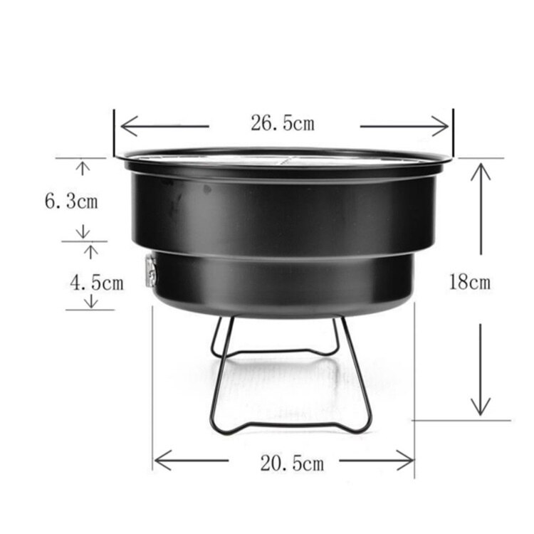 Draagbare Grill Voor Bbq Ronde Rvs Bbq Kachel Mini... – Vicedeal