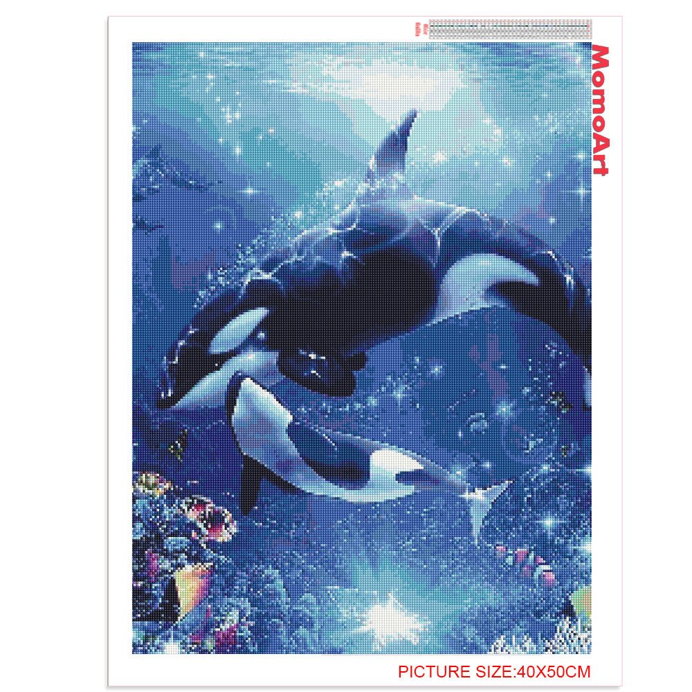 MomoArt 5D DIY Diamond Painting Dolphin Diamond Mo... – Vicedeal