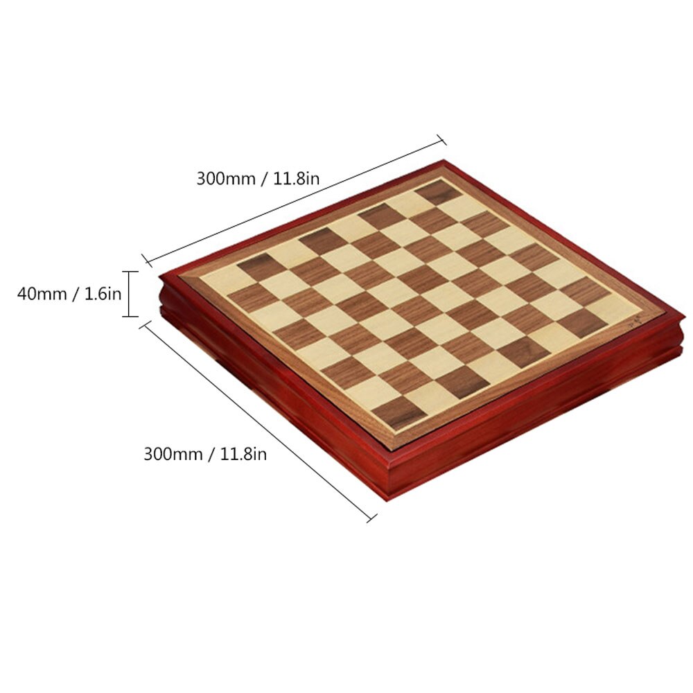 Grade Wooden Folding Middle Chess Set Solid Wood P... – Grandado