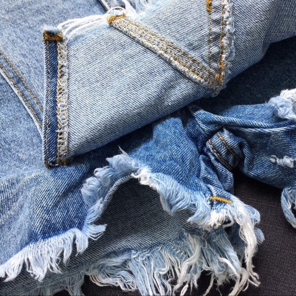 YiQuanYiMei Shorts Casual Summer Snow Wash Denim W... – Vicedeal