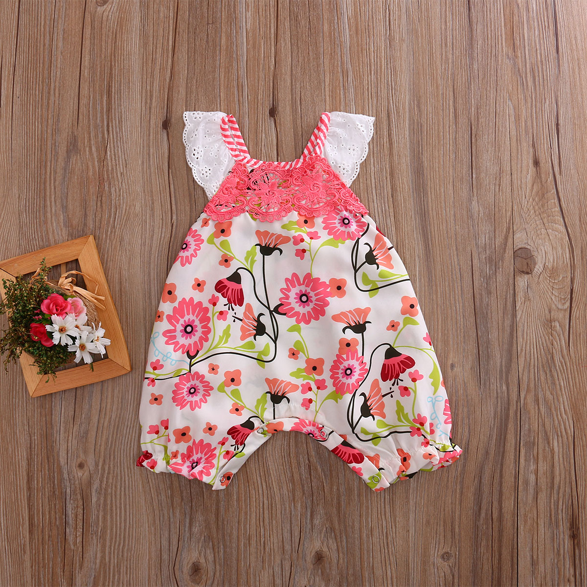 Infant Toddlers Girl Floral Romper Jumpsuit Summer... – Grandado