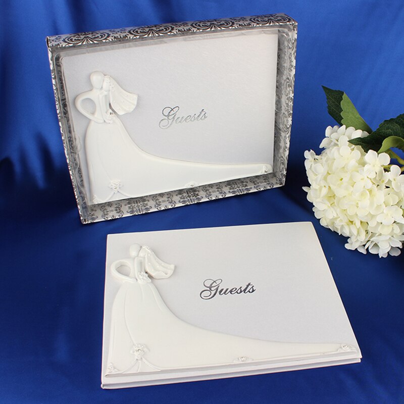 LanLan 25*20CM Wedding Guest Book White Bride & Gr... – Grandado