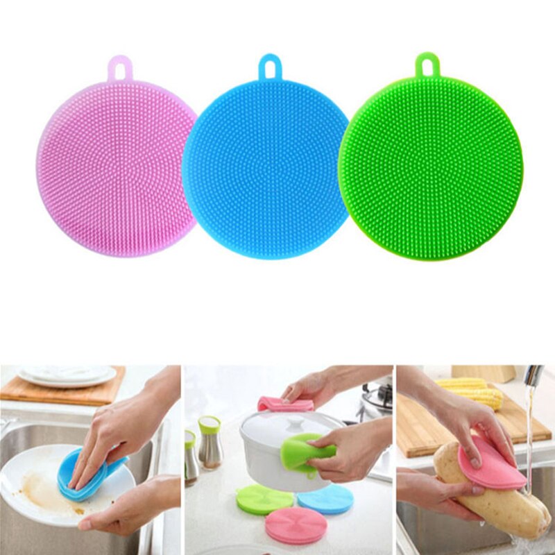 Siliconen Borstel Afwassen Spons Pot Pan Spons Scr... – Grandado