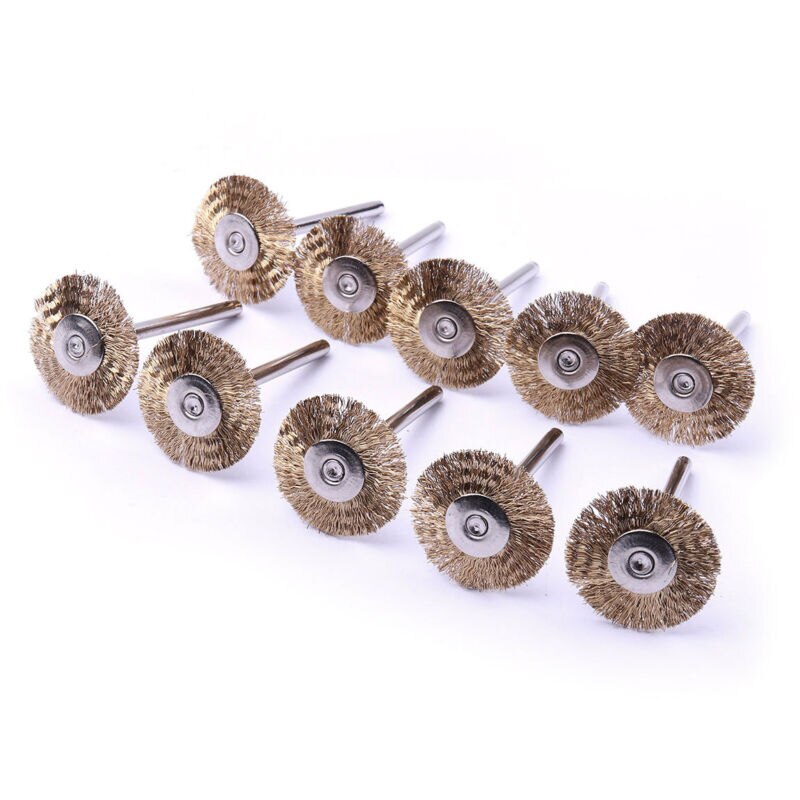 30x Mini Wire Brushes Set Brushes Brass Cup Wheel For Grinder Or Drill ...