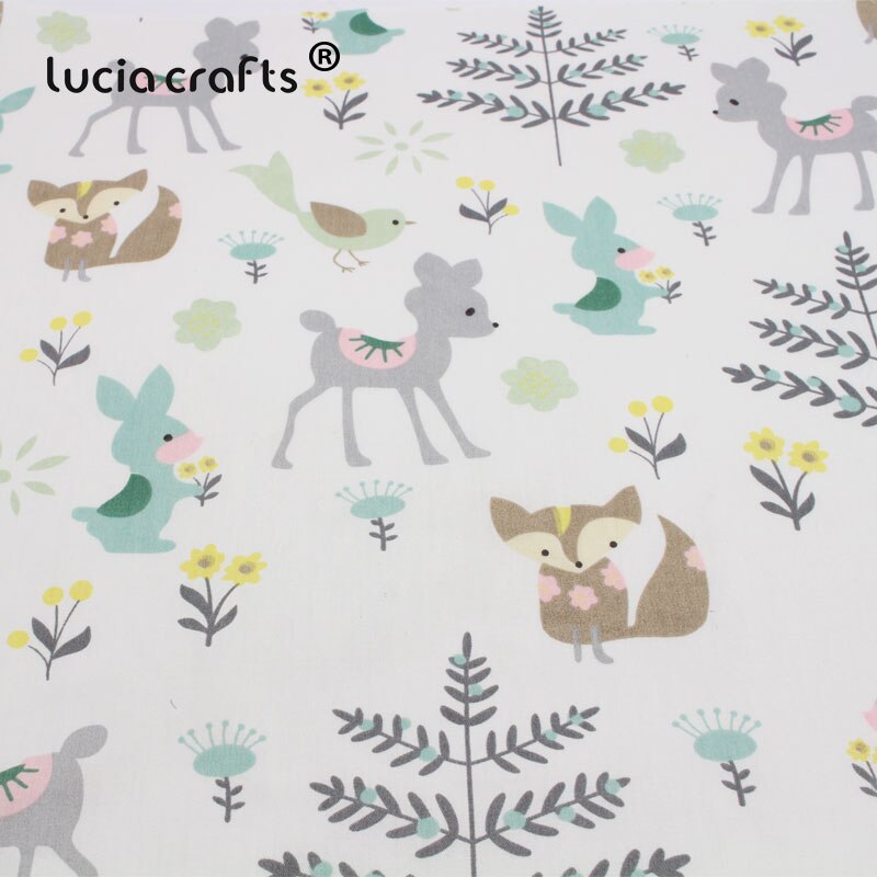 Lucia craft 50*50cm Cotton Cartoon Printed Patchwo... – Grandado