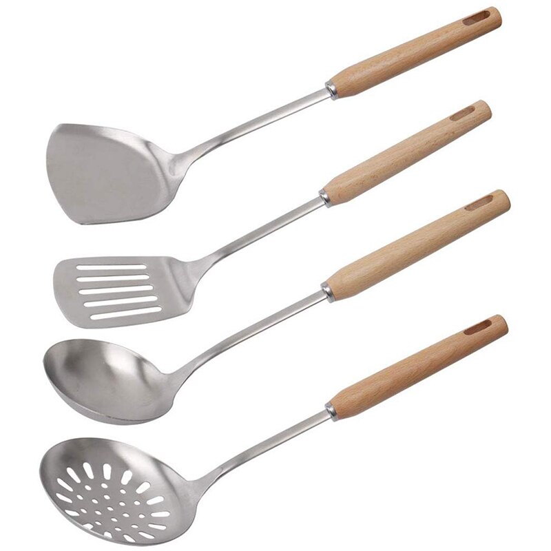 4Pcs Stainless Steel Cooking Utensil Set Heat Resi... – Grandado
