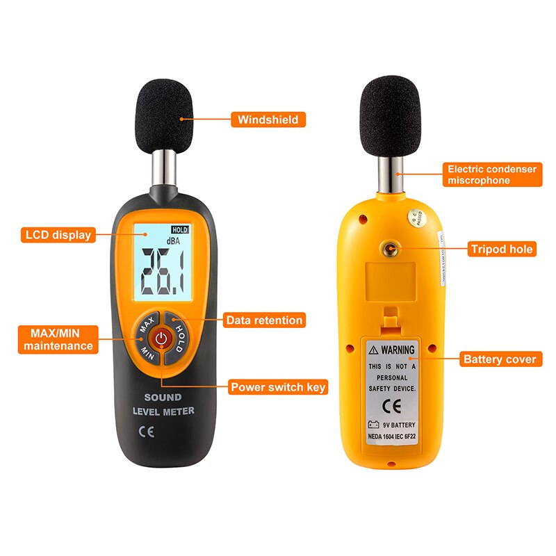 Digital Sound Level Meter Bereik 30-130dB (EEN) No... – Vicedeal