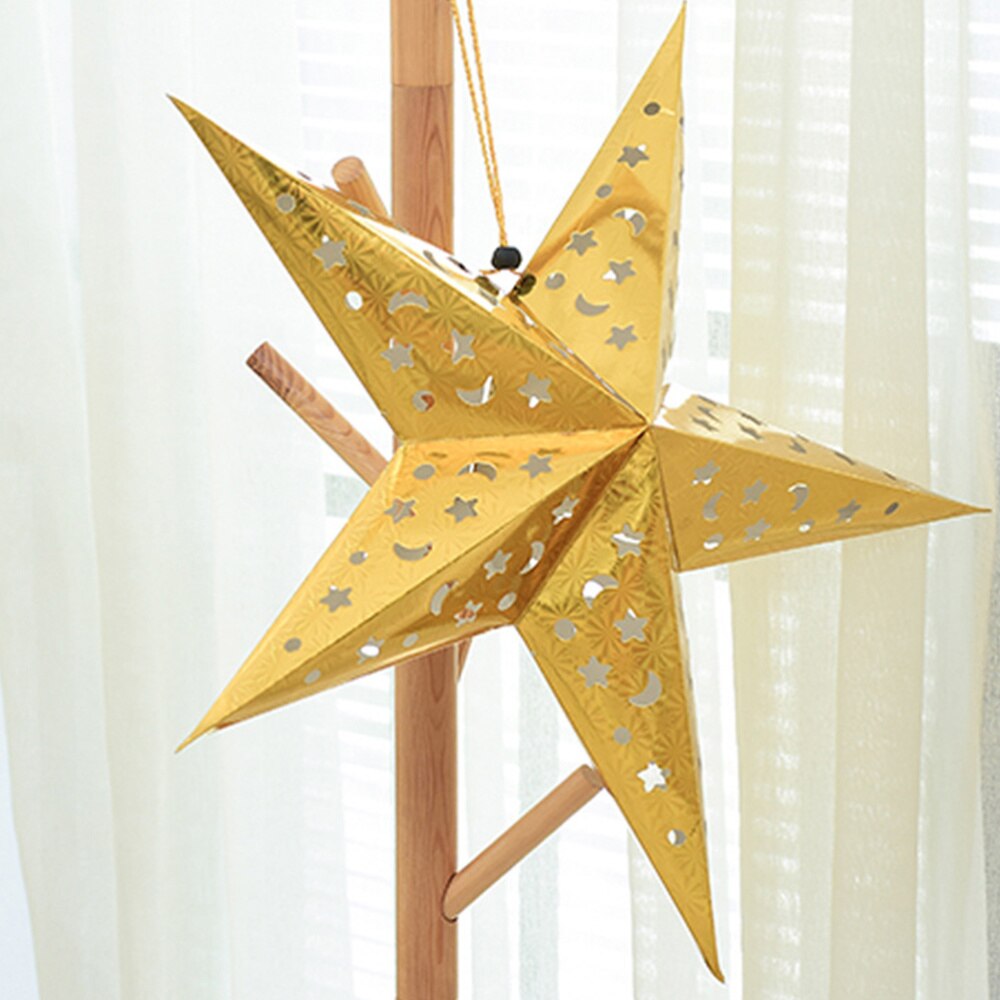 5PCS 30CM Hanging Star Paper Star Light Pentagram ... – Grandado