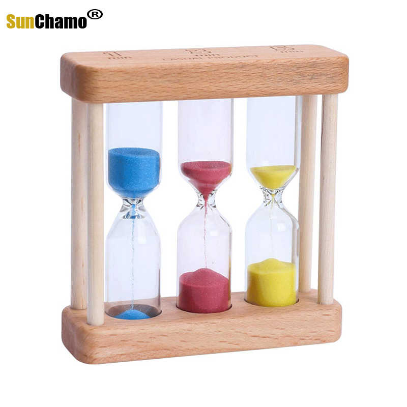 Wood Children Brush Teeth Hourglass Timer 1/3/5 Mi... – Vicedeal