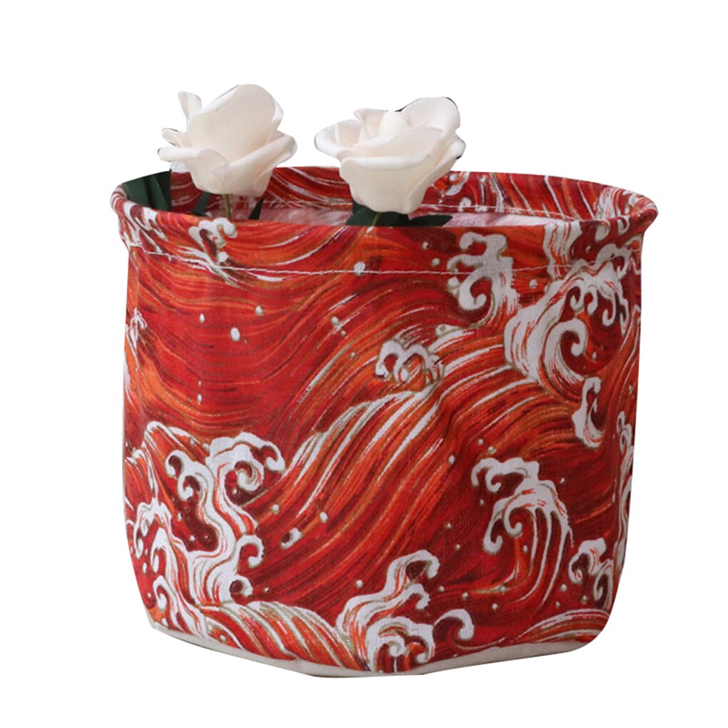 Cotton Linen Desktop Storage Basket Sundries Stora... – Vicedeal