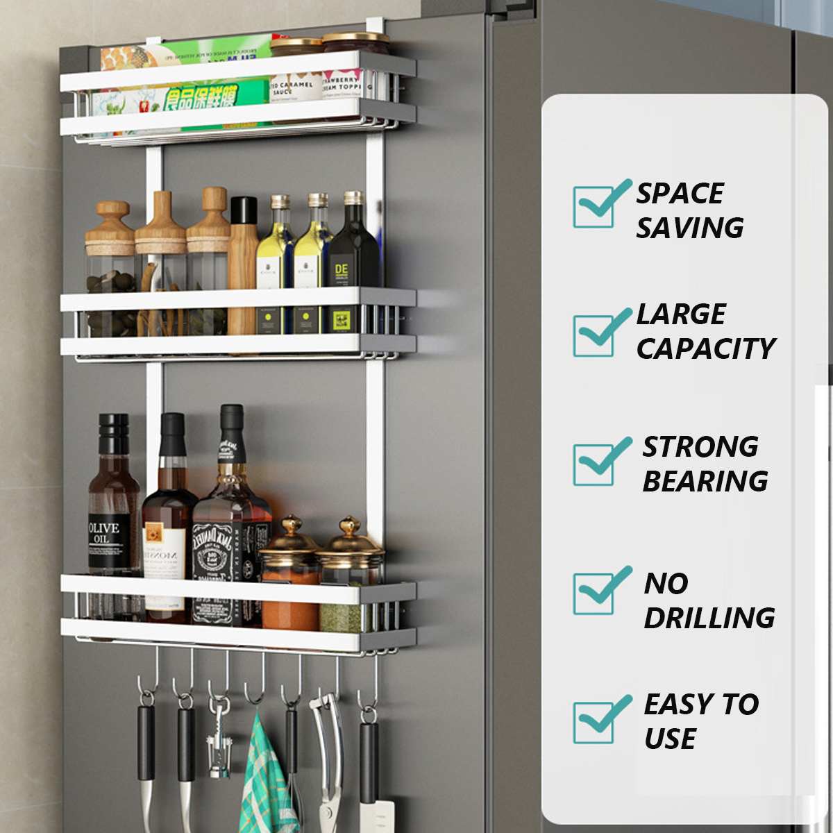 2&3 Tier Multi-functional Refrigerator Storage... – Grandado