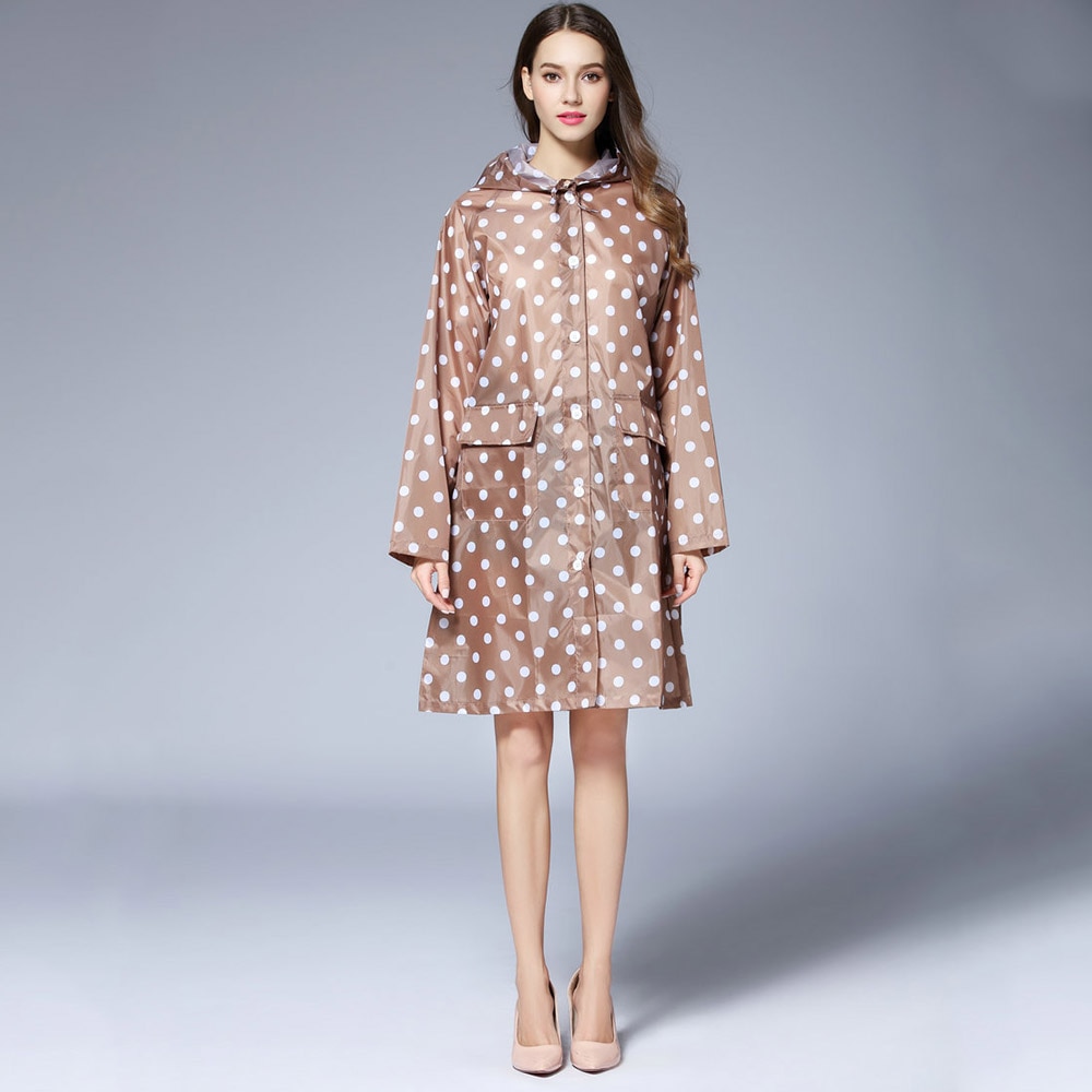 Girl Lady Hooded Raincoat Outdoor Travel Waterproo... – Grandado